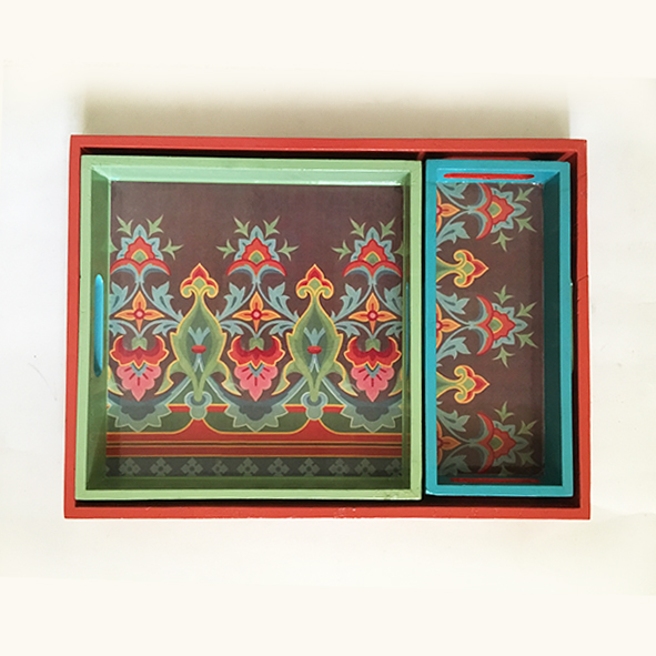 Vintage Border Nesting Trays – Kibu