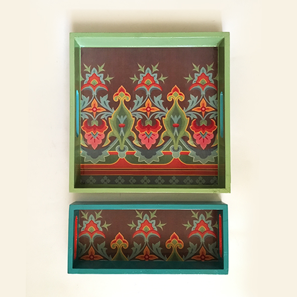 Vintage Border Nesting Trays – Kibu